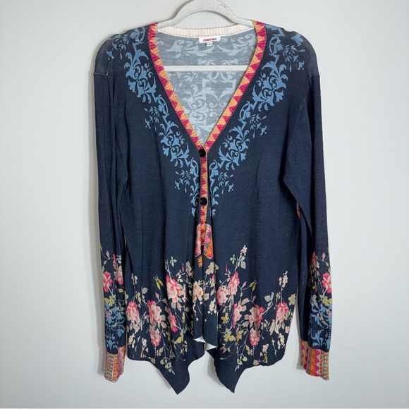 Johnny Was | Sweaters | Johnny Was Blue Floral Wonder Swing Cardigan ...